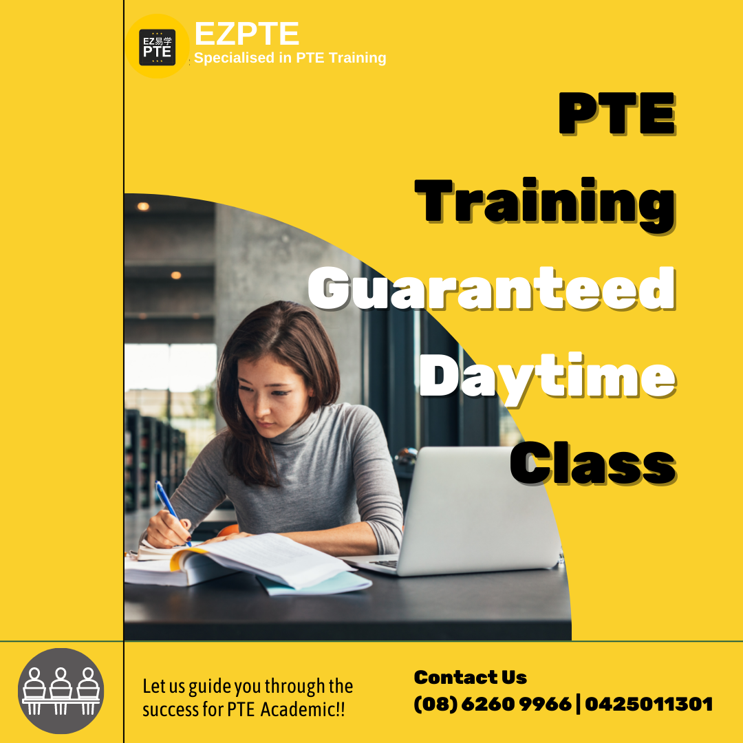 PTE Guaranteed Class Daytime EZPTE Professional PTE Training In Perth PTE Guaranteed Class Daytime EZPTE Professional PTE Training In Perth